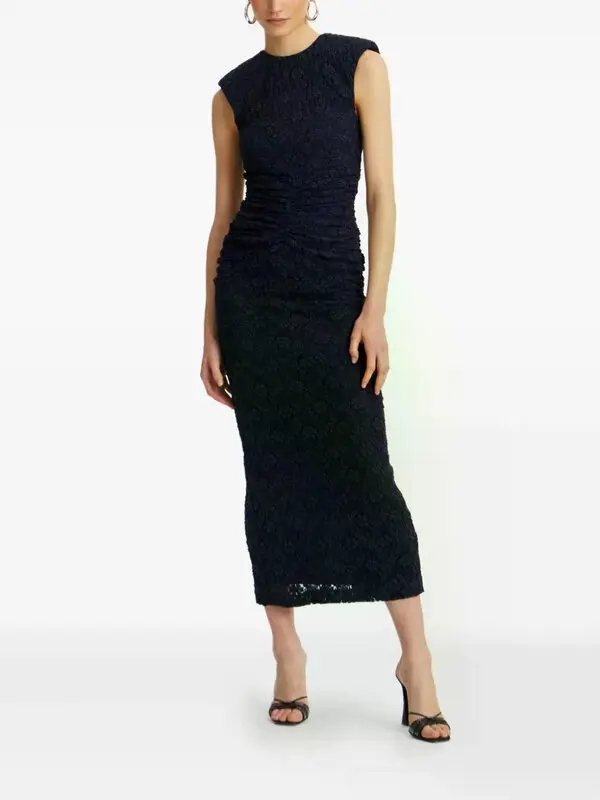 ROTATE BY BIRGER CHRISTENSEN Floral-lace Midi Dress - Blue