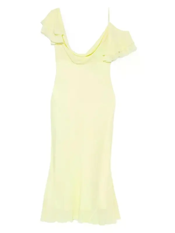 SELF-PORTRAIT Georgette Frill Midi Dress