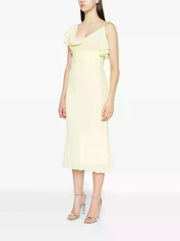 SELF-PORTRAIT Georgette Frill Midi Dress