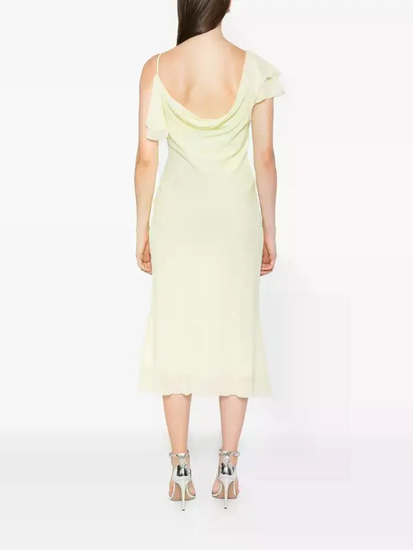 SELF-PORTRAIT Georgette Frill Midi Dress