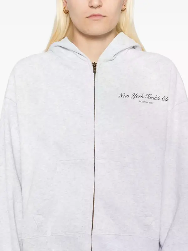 SPORTY & RICH Printed Cotton Hoodie