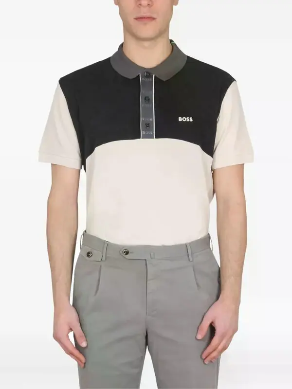 BOSS Colour-block Polo Shirt - Neutrals
