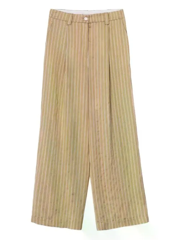 ALYSI Striped Pleated Trousers