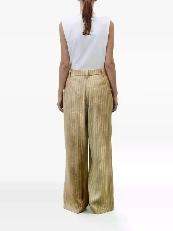 ALYSI Striped Pleated Trousers