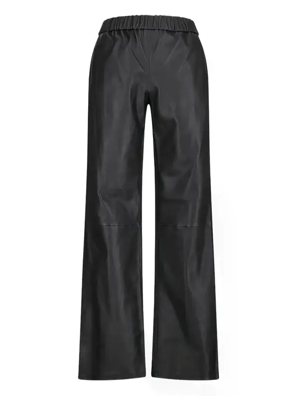 ENES Elastic-waist Leather Trousers