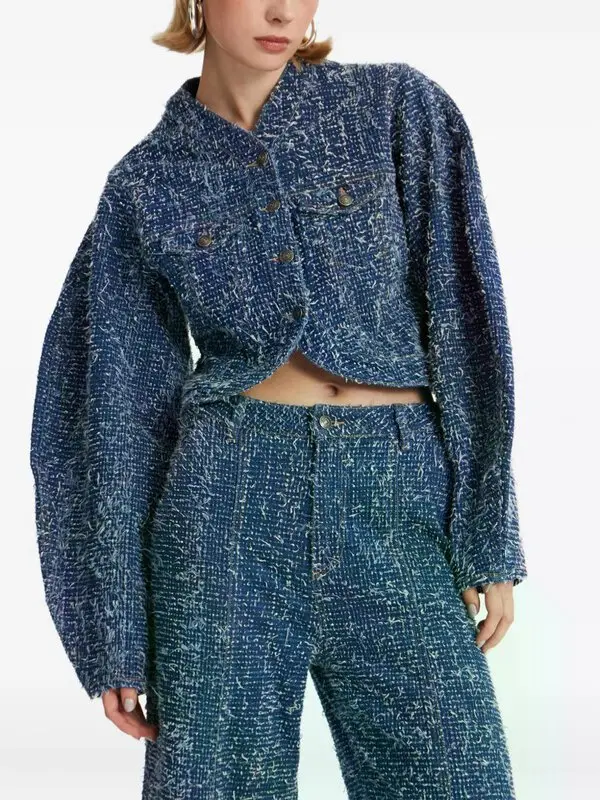 ROTATE BY BIRGER CHRISTENSEN Bubble Hem Trousers - Blue