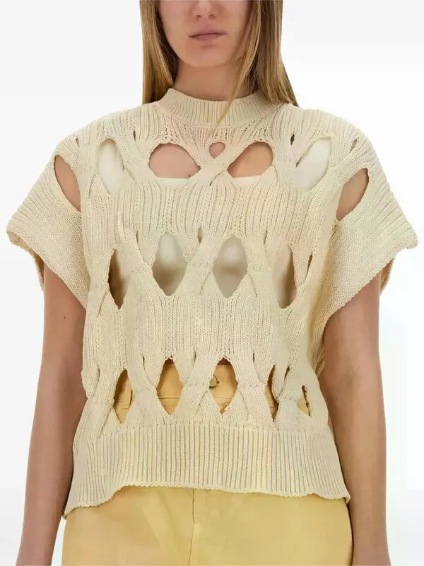 ALYSI Cut-out Knit T-shirt