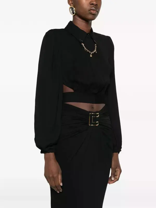 Elisabetta Franchi Chain-embellished Open-back Top