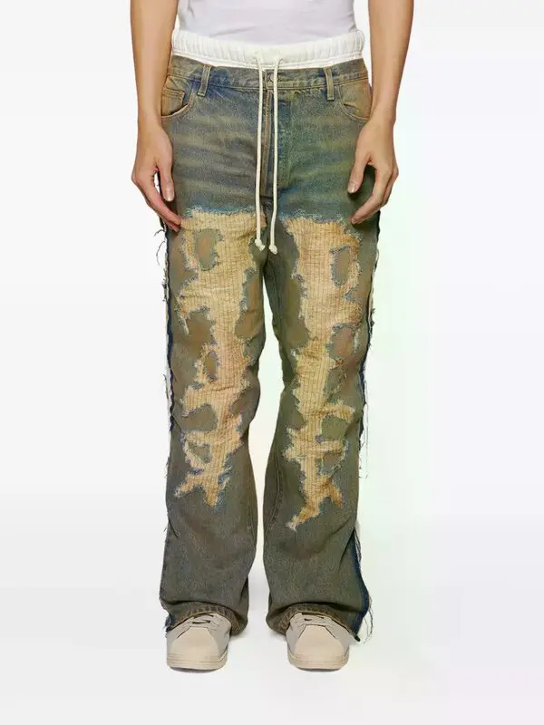 RRR123 Distressed Panelled Jeans