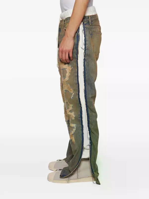 RRR123 Distressed Panelled Jeans
