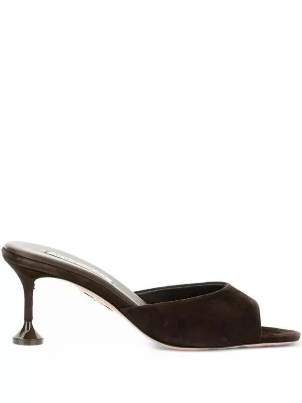 AQUAZZURA 65mm Bisous Fluted-heel Suede Sandals