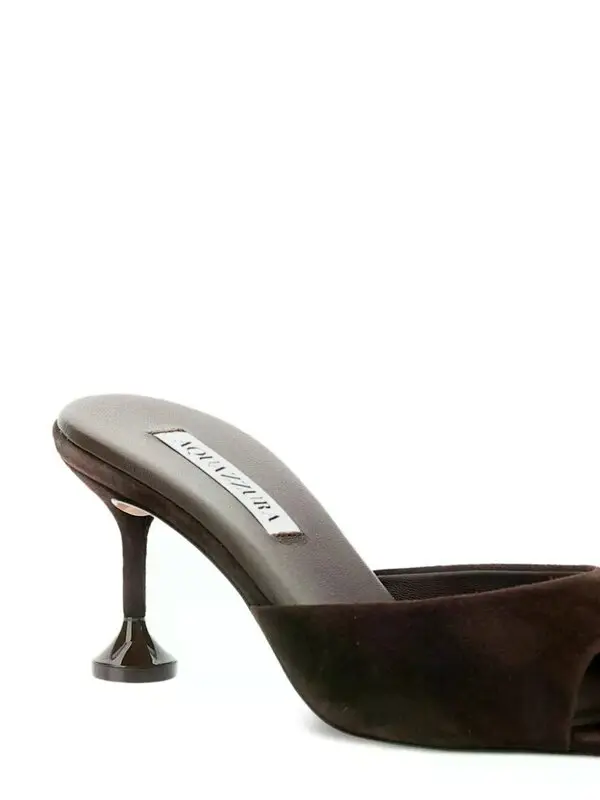 AQUAZZURA 65mm Bisous Fluted-heel Suede Sandals