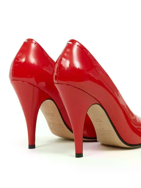 MAISON MARGIELA Patent Leather Tabi Pumps - Red