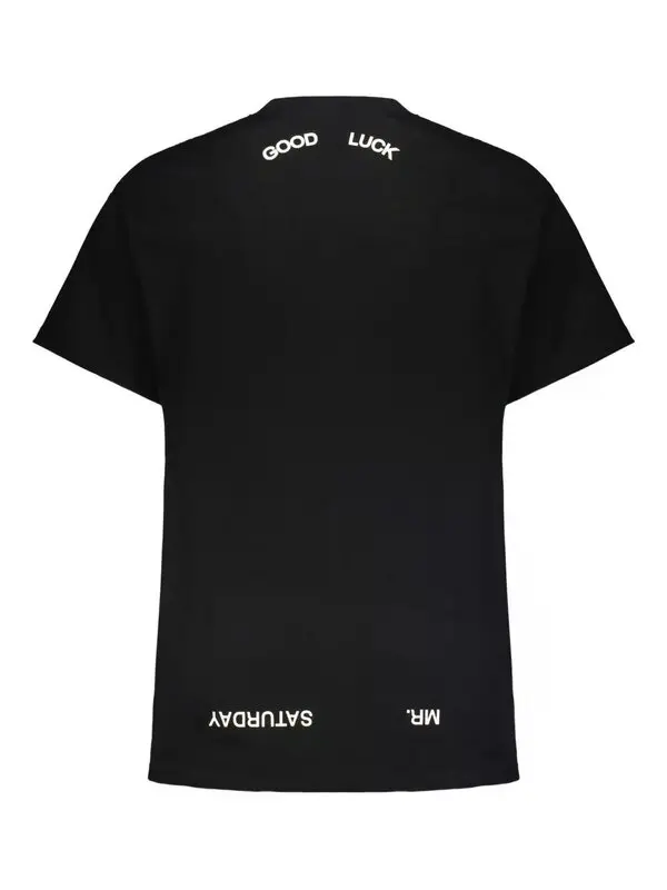 MR. SATURDAY Ribbed-neckline Logo T-shirt