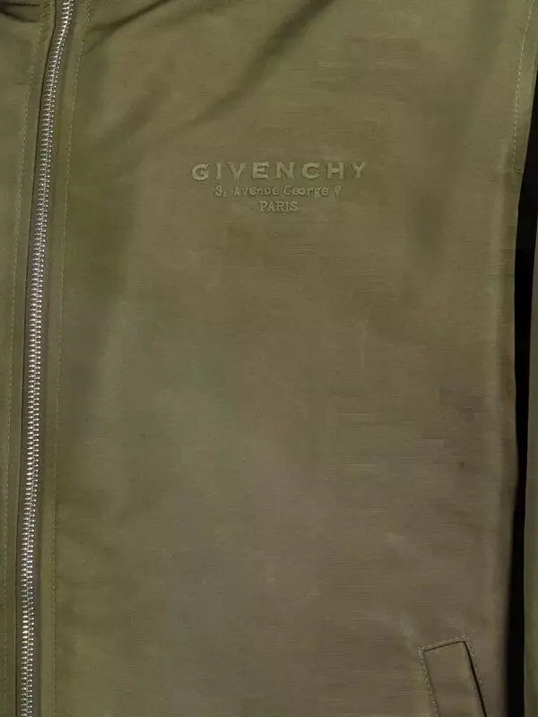Givenchy Logo-embroidered Hooded Windbreaker - Green