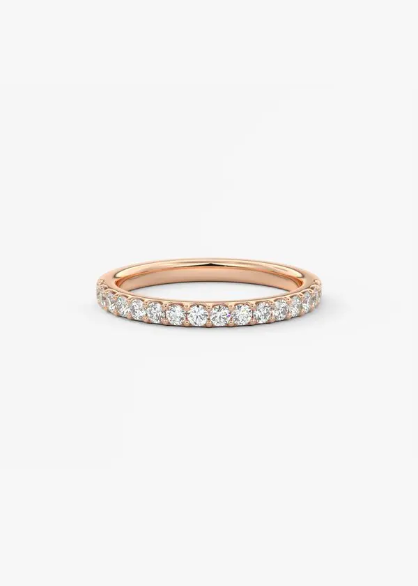 FRANK DARLING The Classic Half Eternity 2mm Band - Yellow Gold