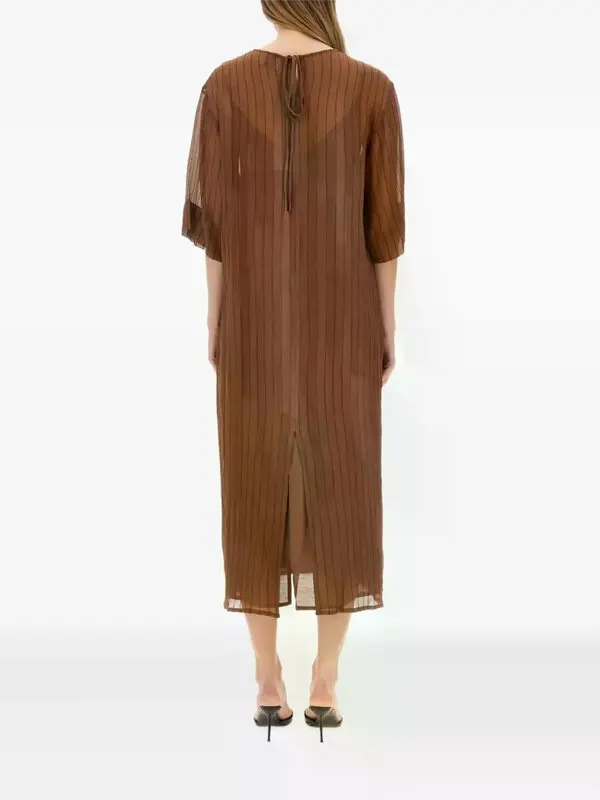 ALYSI Stripe-pattern Midi Dress