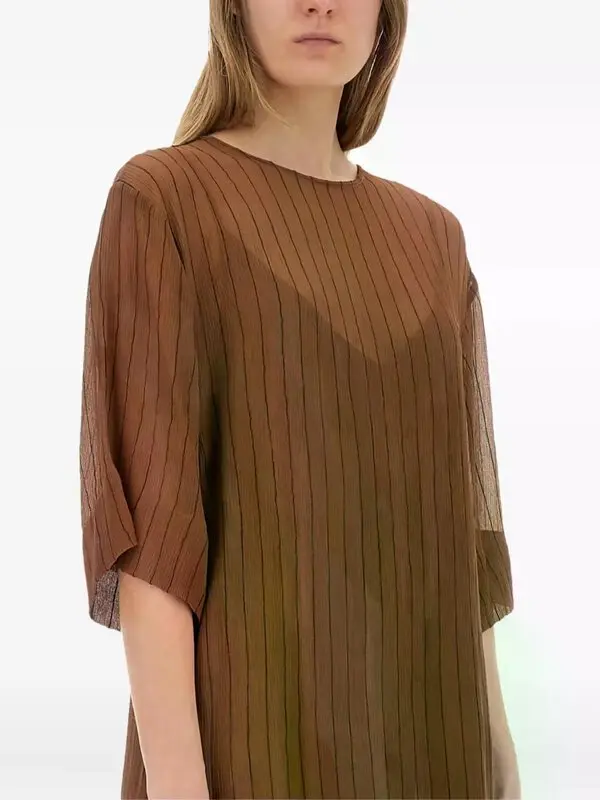 ALYSI Stripe-pattern Midi Dress