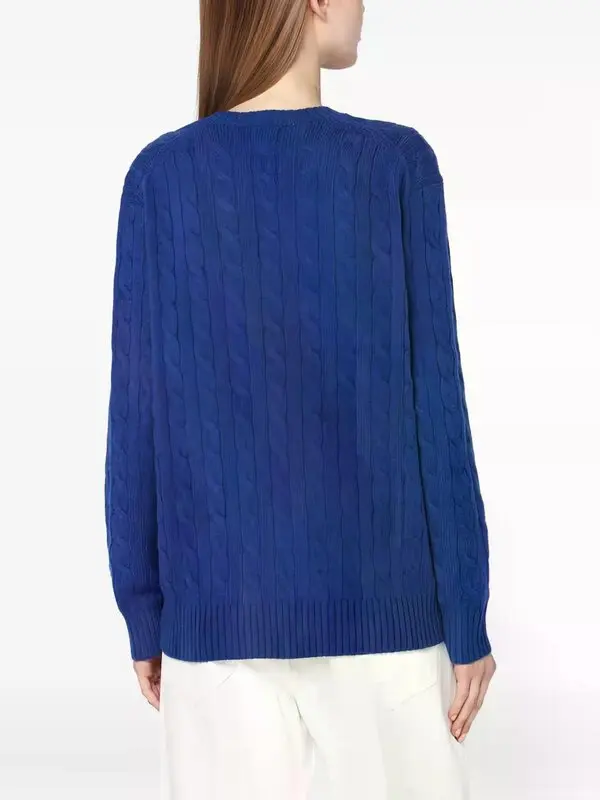 Polo Ralph Lauren Cable-knit Crewneck Sweater - Blue