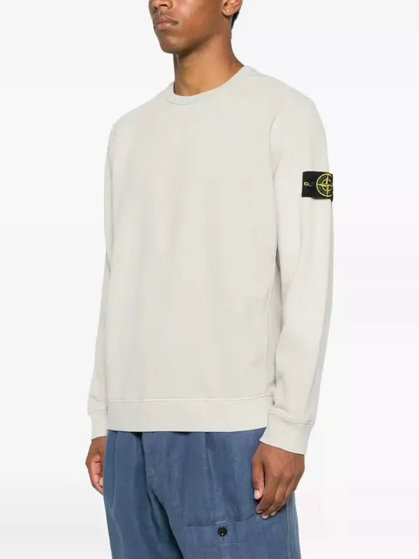 Stone Island Logo-patch Crew-neck Sweatshirt