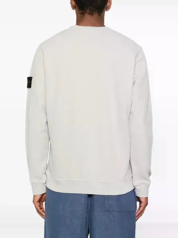 Stone Island Logo-patch Crew-neck Sweatshirt