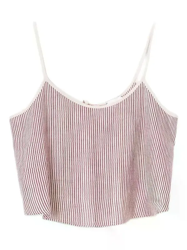 ALYSI Striped Pattern Sleeveless Top