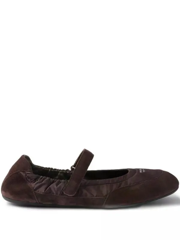 Prada Panelled Ballerina Flats