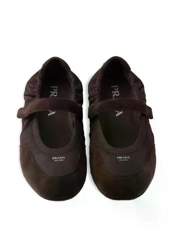 Prada Panelled Ballerina Flats