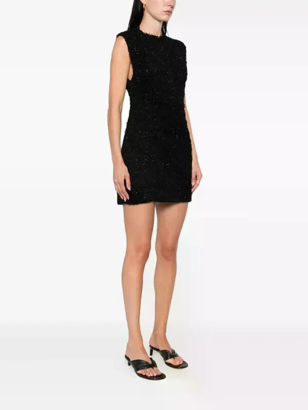 IRO PARIS Tweed Sleeveless Mini Dress - Black