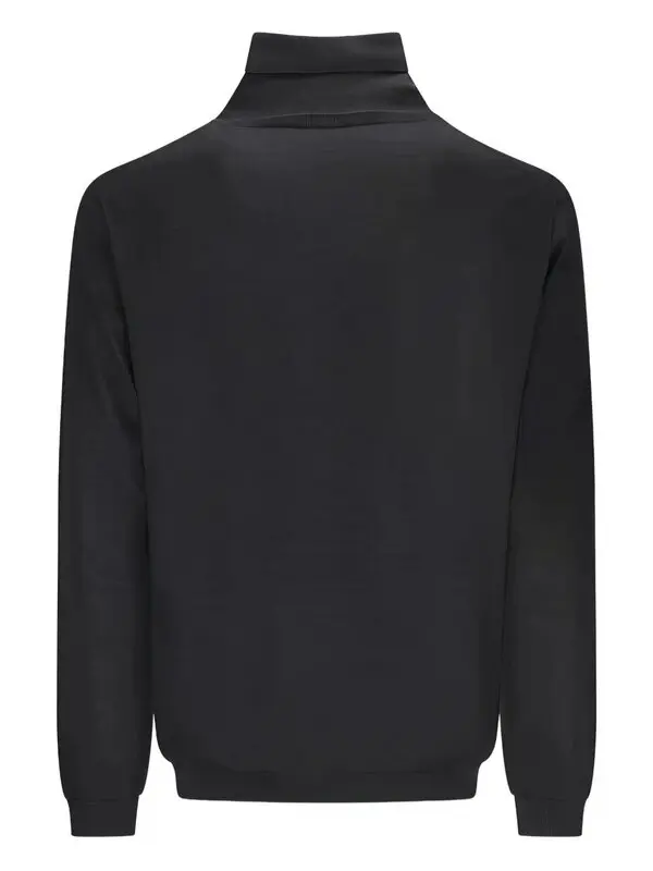 LARDINI Turtleneck Wool Sweater - Black
