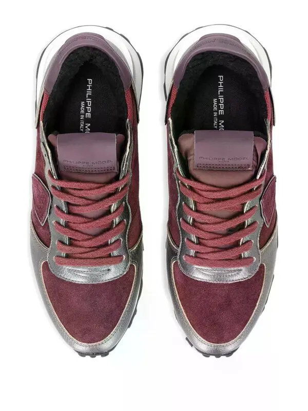 Philippe Model Metallic Running Sneakers - Red