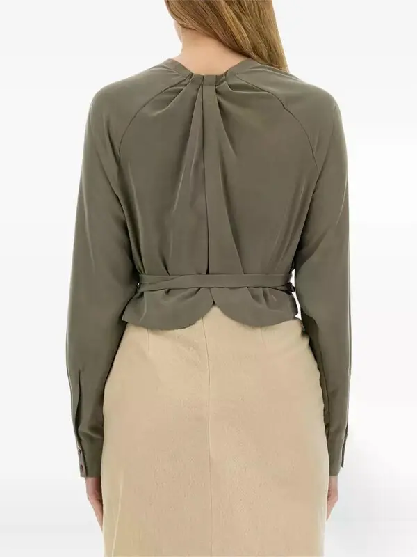 ALYSI Ruffle-detail Wrap Top
