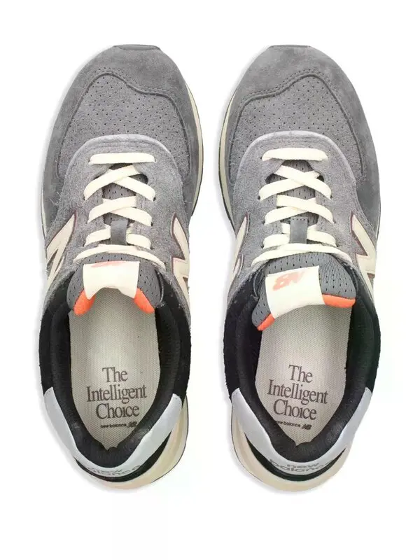 NEW BALANCE 574 Panelled Lace-up Sneakers - Grey
