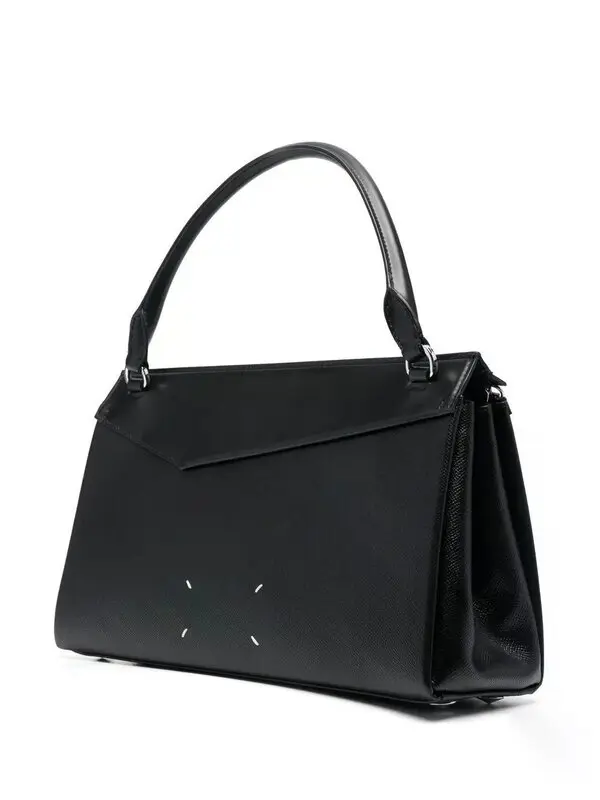 MAISON MARGIELA Snatched Leather Tote Bag - Black