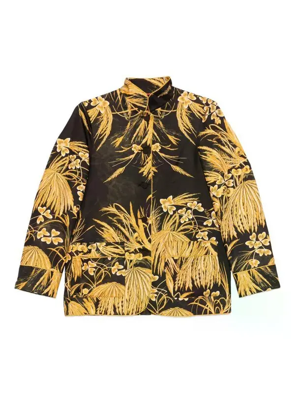 F.R.S FOR RESTLESS SLEEPERS Floral-print Mandarin Collar Shirt