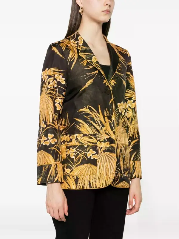 F.R.S FOR RESTLESS SLEEPERS Floral-print Mandarin Collar Shirt