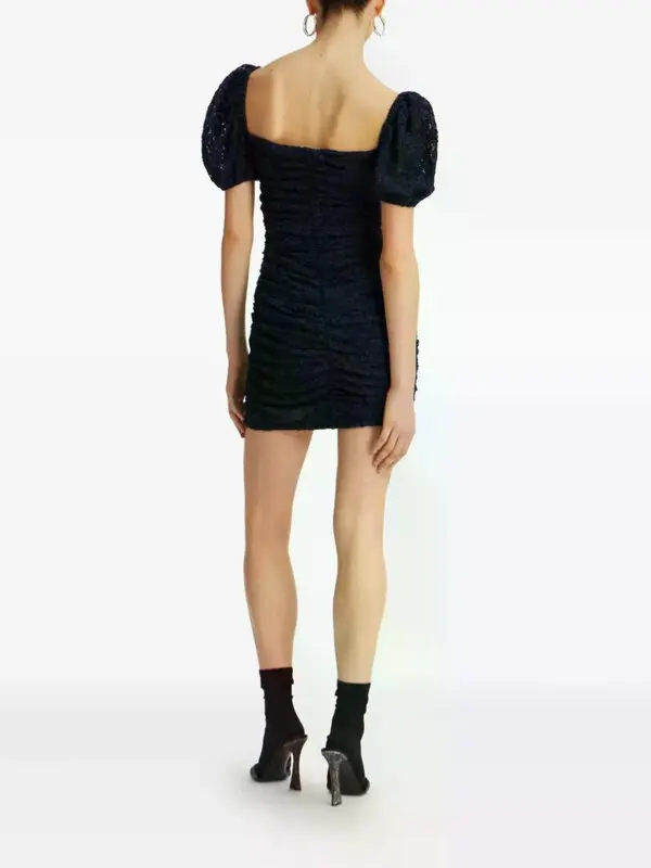 ROTATE BY BIRGER CHRISTENSEN Puff-sleeve Mini Dress - Blue