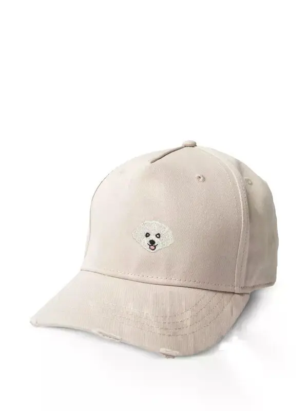 PELO FOUNDATION Embroidered Distressed Baseball Cap - Neutrals