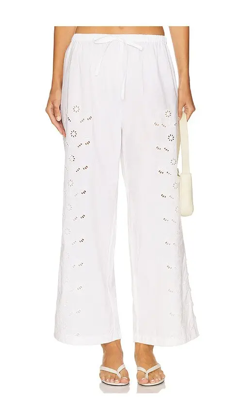 STONE COLD FOX Wide Leg Eyelet Pants