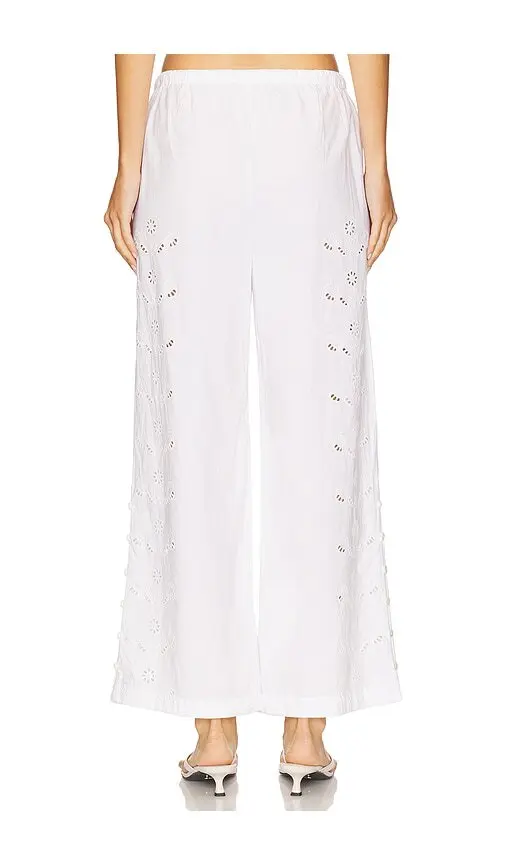 STONE COLD FOX Wide Leg Eyelet Pants