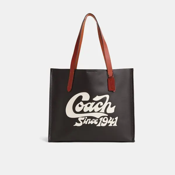 COACH Restored Relay Tote Bag With Graphic - Black