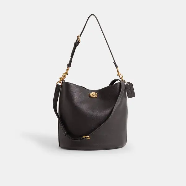 COACH Restored Willow Soft Bucket Bag - Brass/black