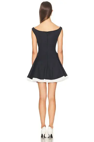 Simkhai Dorothie Off Shoulder Mini Dress - Black Multi