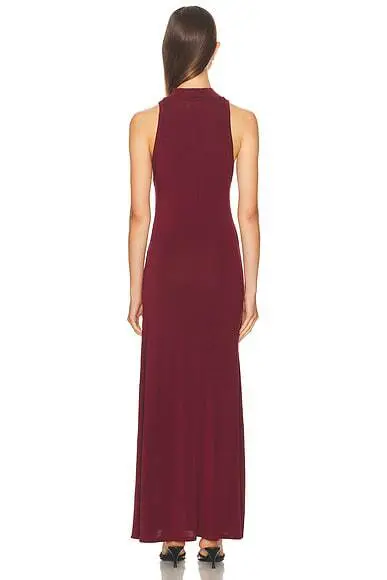 ST. AGNI Racer Back Jersey Maxi Dress