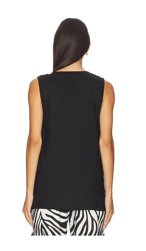 AEXAE Linen V Neck Top