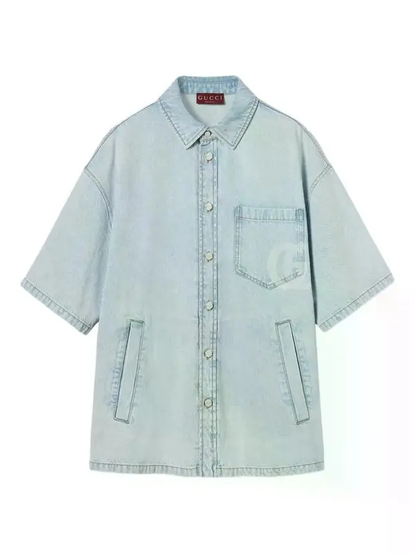 Gucci Short-sleeve Denim Shirt