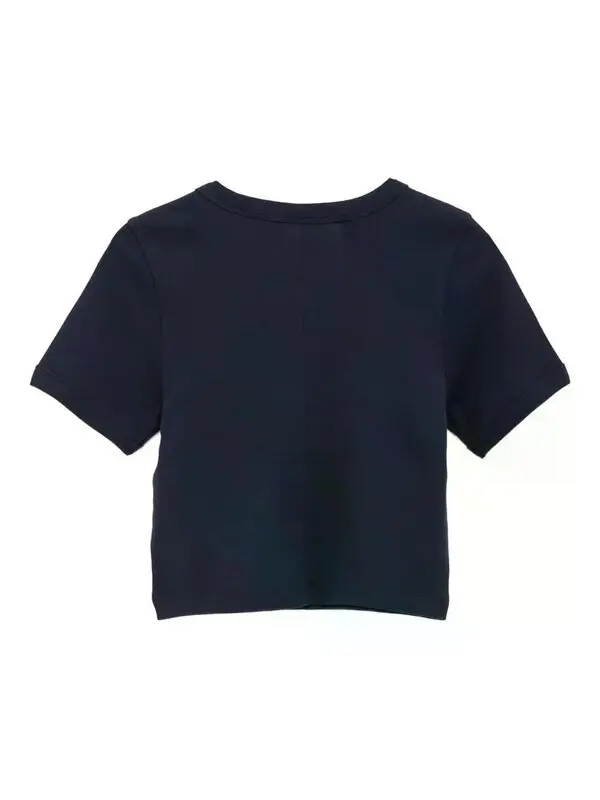 FLORE FLORE Ribbed Crew-neck Crop Top