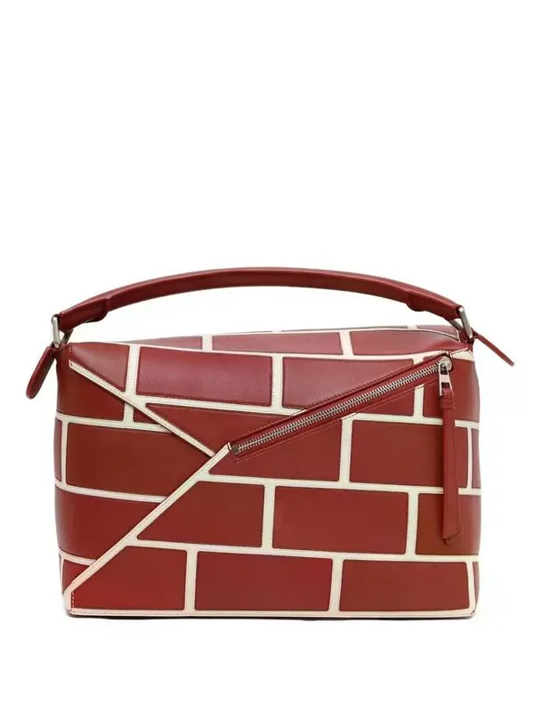 Loewe Large Puzzle Edge Shoulder Bag - Red