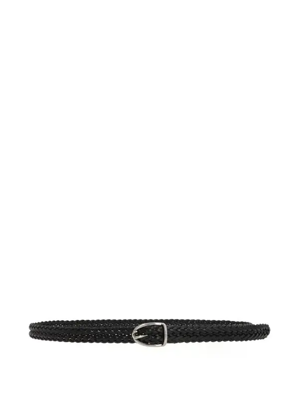 TOM FORD Braided Leather Belt - Black