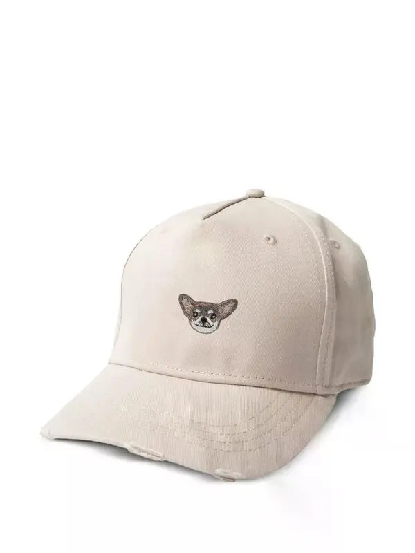 PELO FOUNDATION Chihuahua-embroidered Baseball Cap - Neutrals
